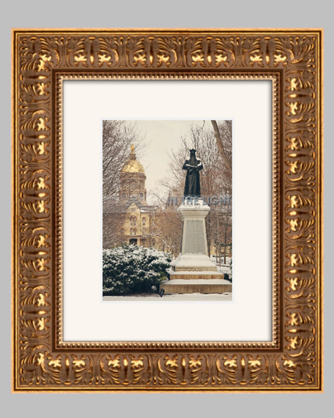 Golden Dome at University of Notre Dame and Father Sorin Fine Art ...