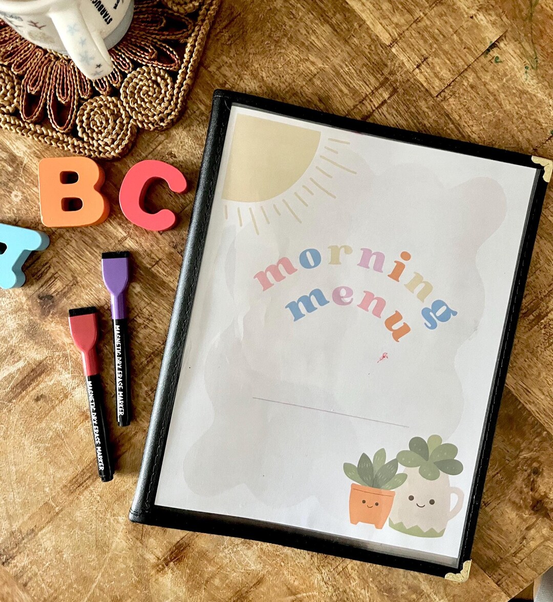Toddler Morning Menu Printable – Homeschool Learning, Editable Template ...