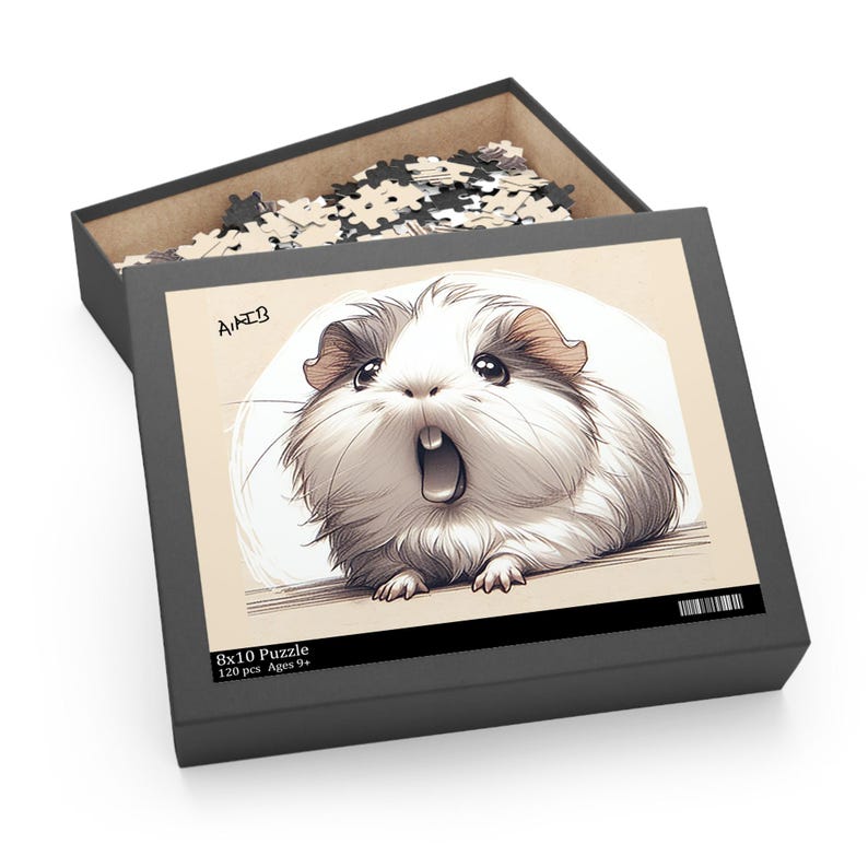 Jigsaw Puzzle Cute Baby Guinea Pig Wheeking for Food, Christmas ...
