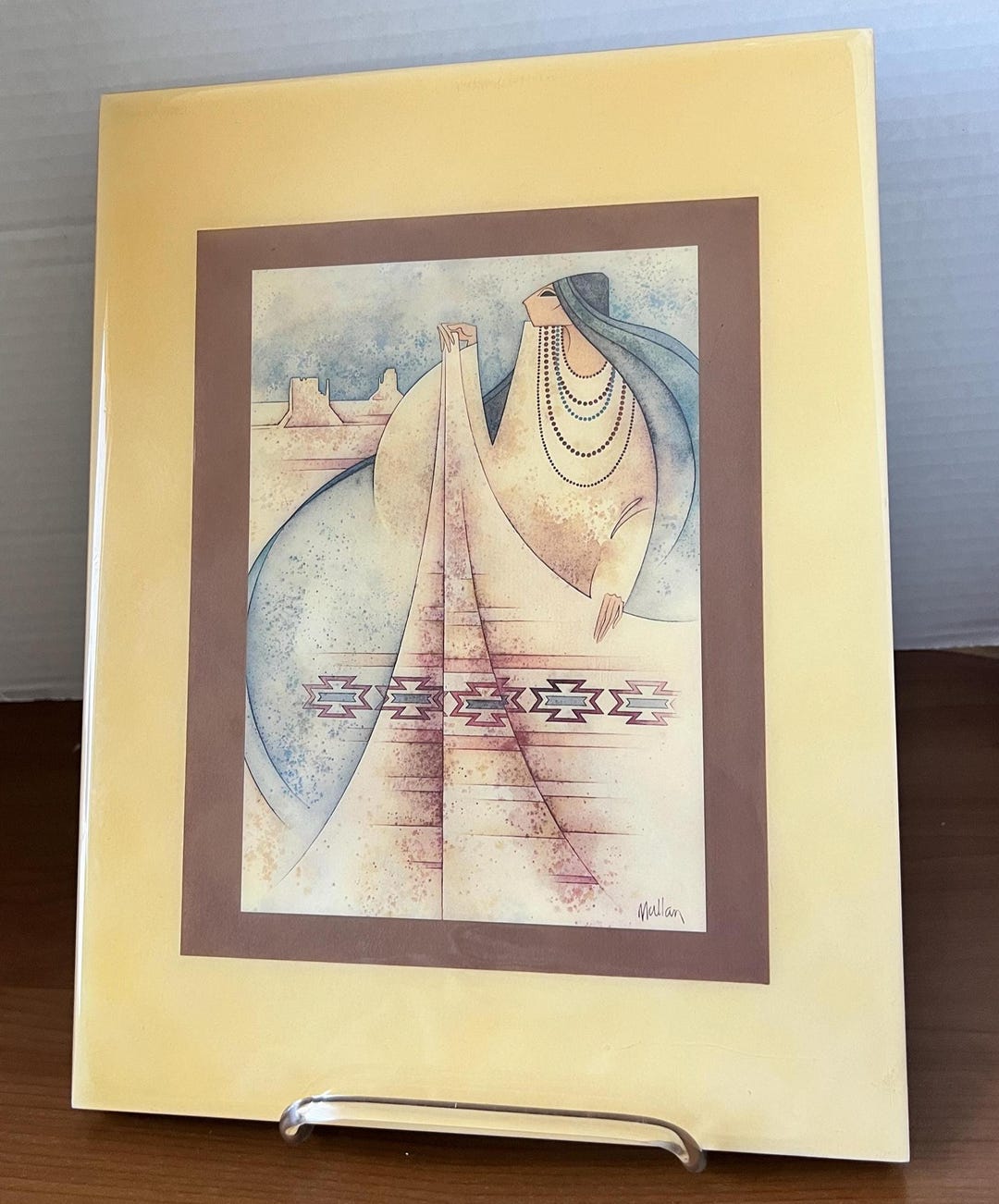 Vintage GE Mullan From 1982 Collection Native Woman Art Tile Signed ...