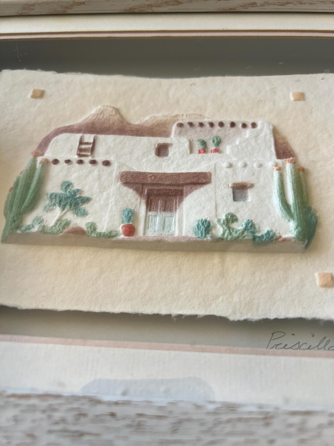 Fiji Graphics California Hand Cast Paper Southwest Adobe Wall Ready Art ...