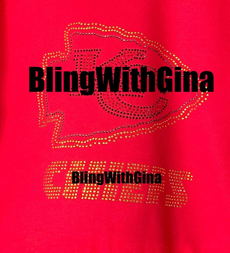 KC Chiefs Rhinestone Template SS10 - Etsy