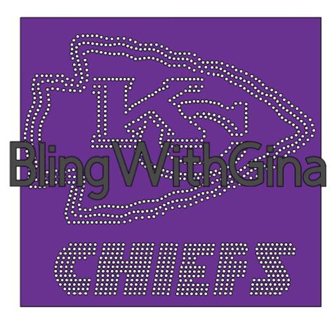 KC Chiefs Rhinestone Template SS10 - Etsy