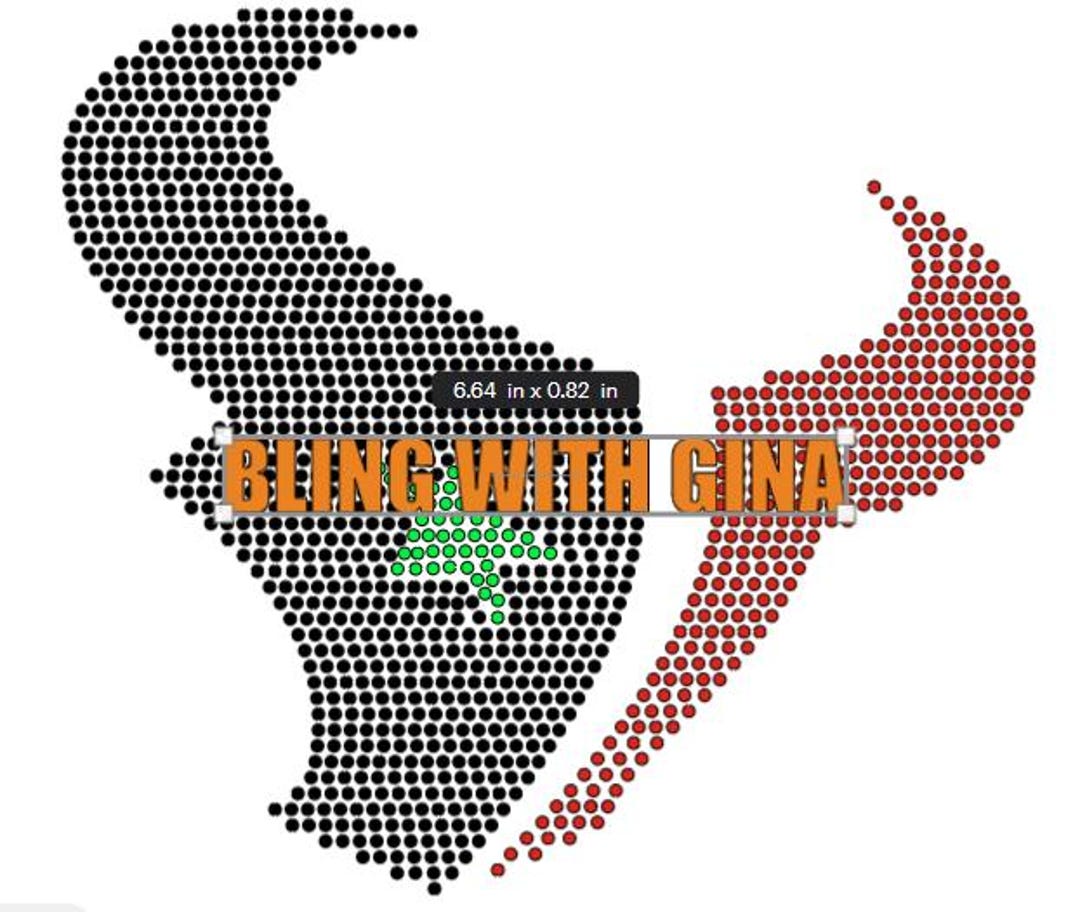 Houston Texans, Rhinestone Template, SS10 - Etsy