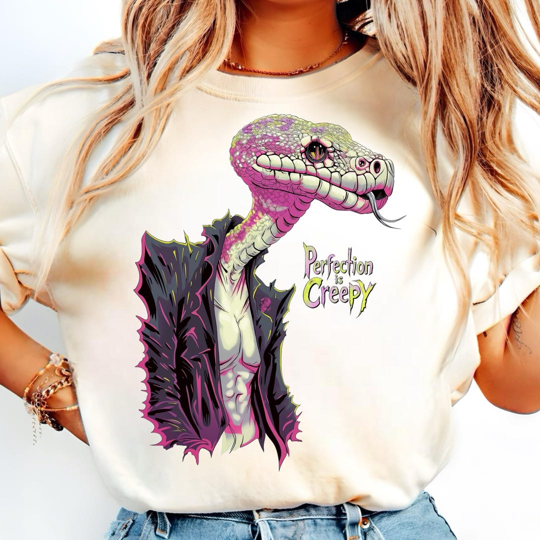 Perfection is Creepy Png, Creepy Snake Png, Stylish Serpent Png, Gothic ...