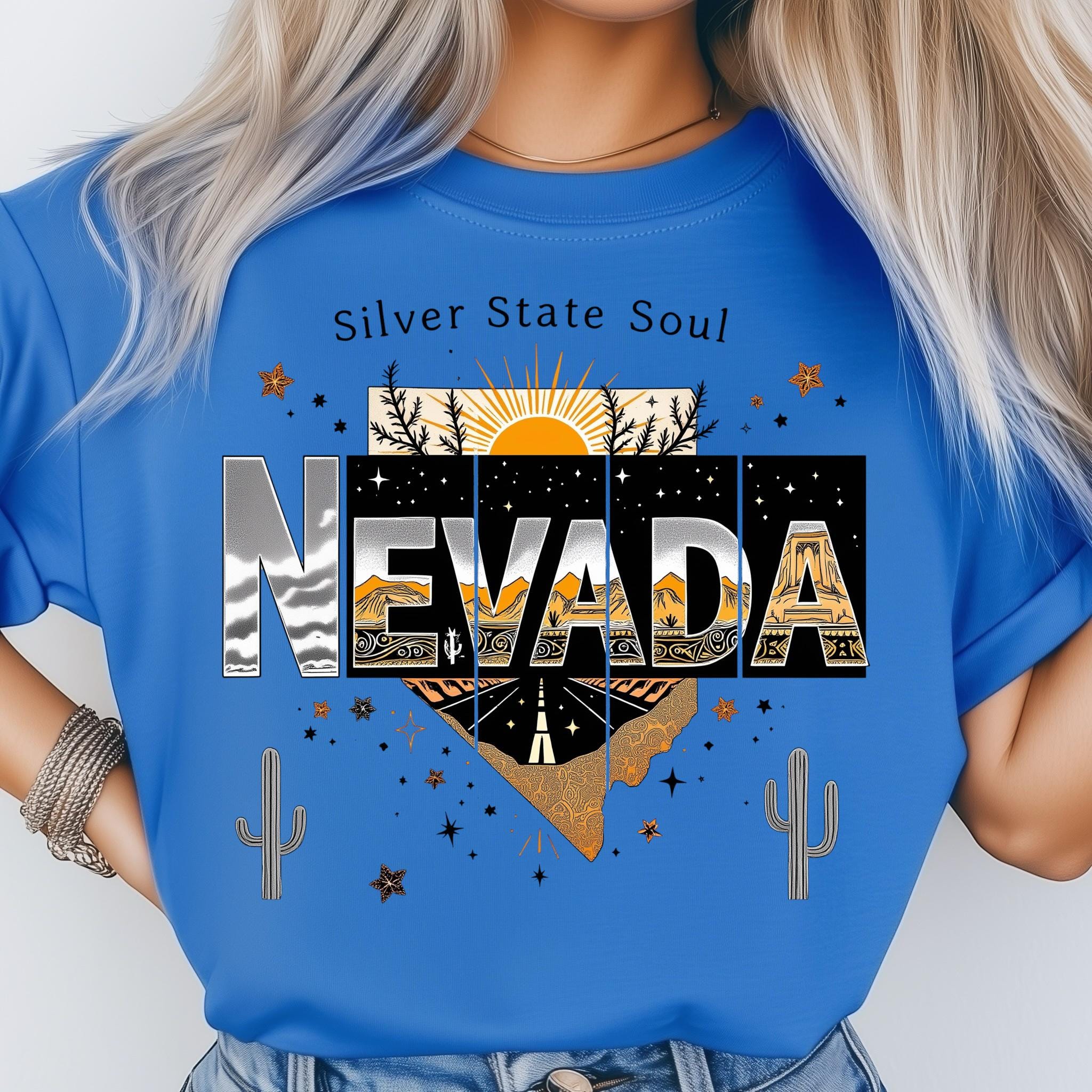 Nevada Sunset Road Trip PNG: Travel Poster, Retro Desert Png ...
