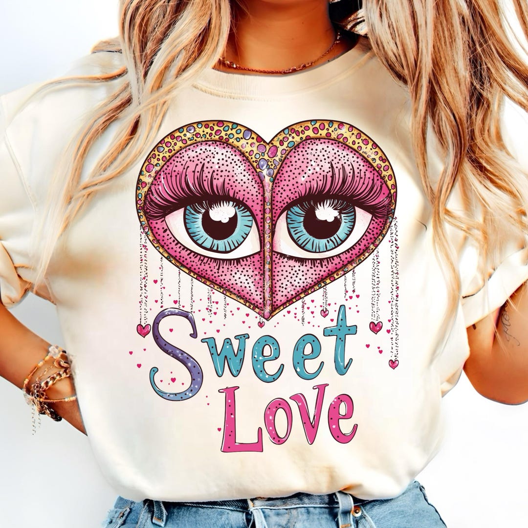 Sweet Love Png, Heart Eyes Design Png, Creative Love Art Png, Dazzling ...