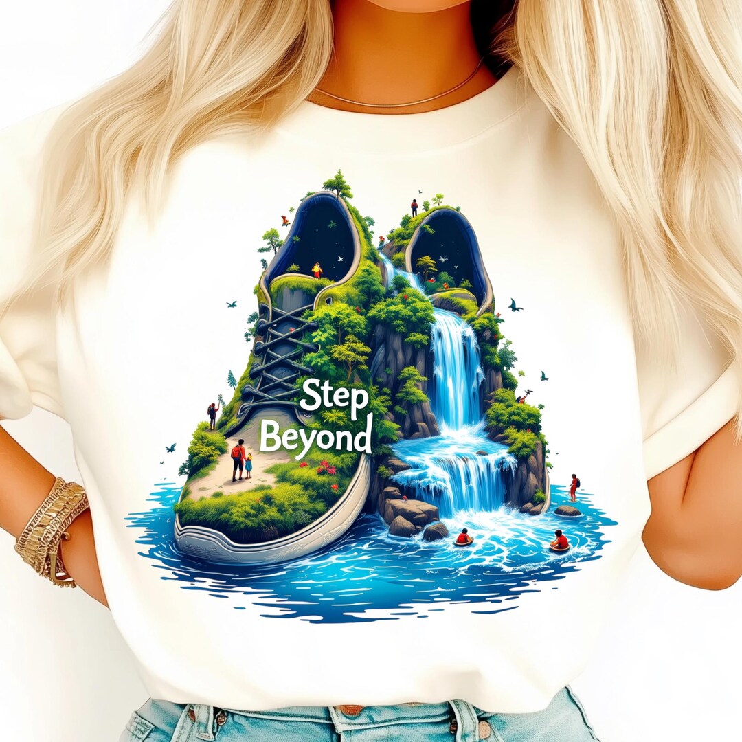 Adventure Shoe Png, Waterfall Art Png, Nature Design Png, Hiking Path ...