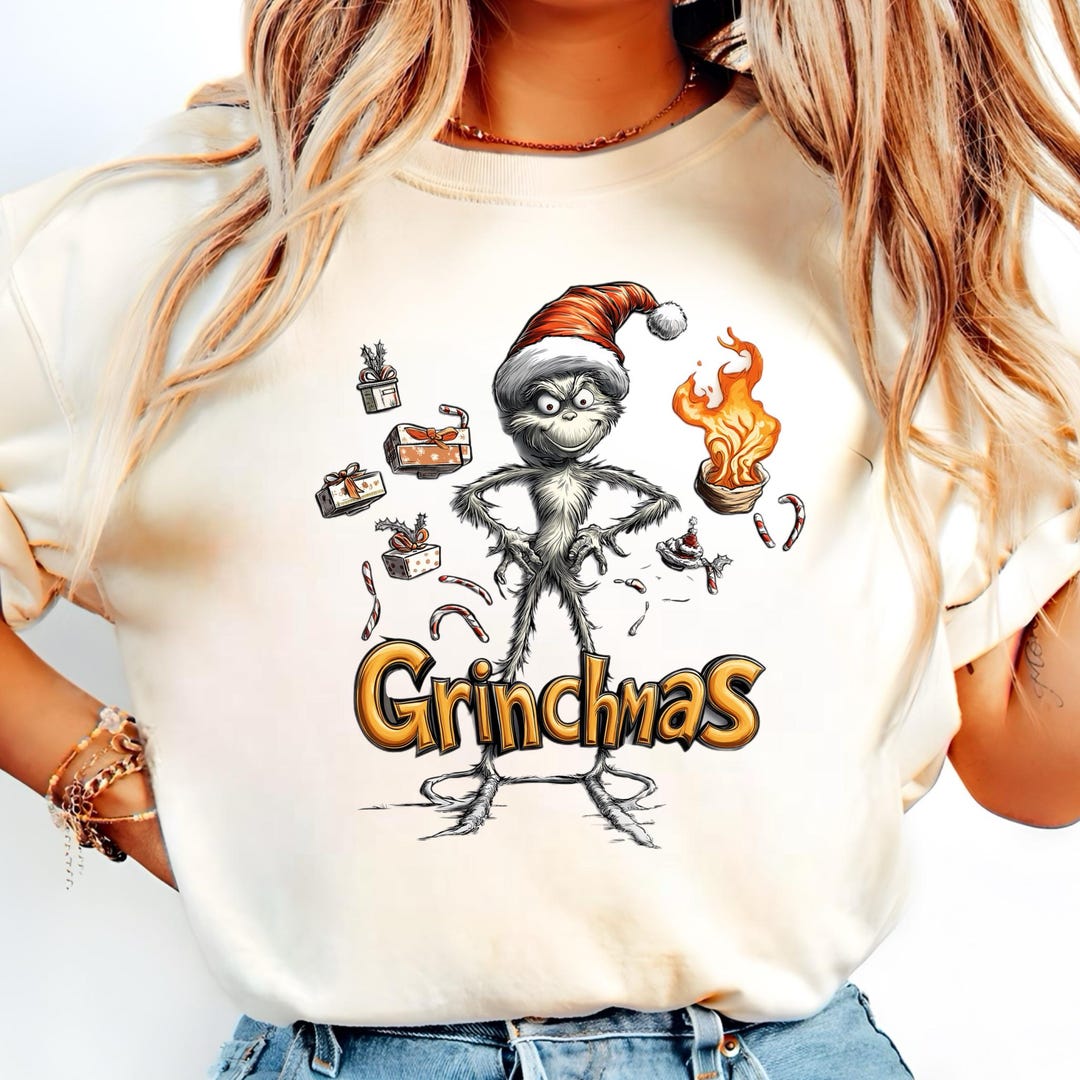 Grinch Festive Mischief Design, Grinch PNG, Grinch Shirts, Xmas Png ...