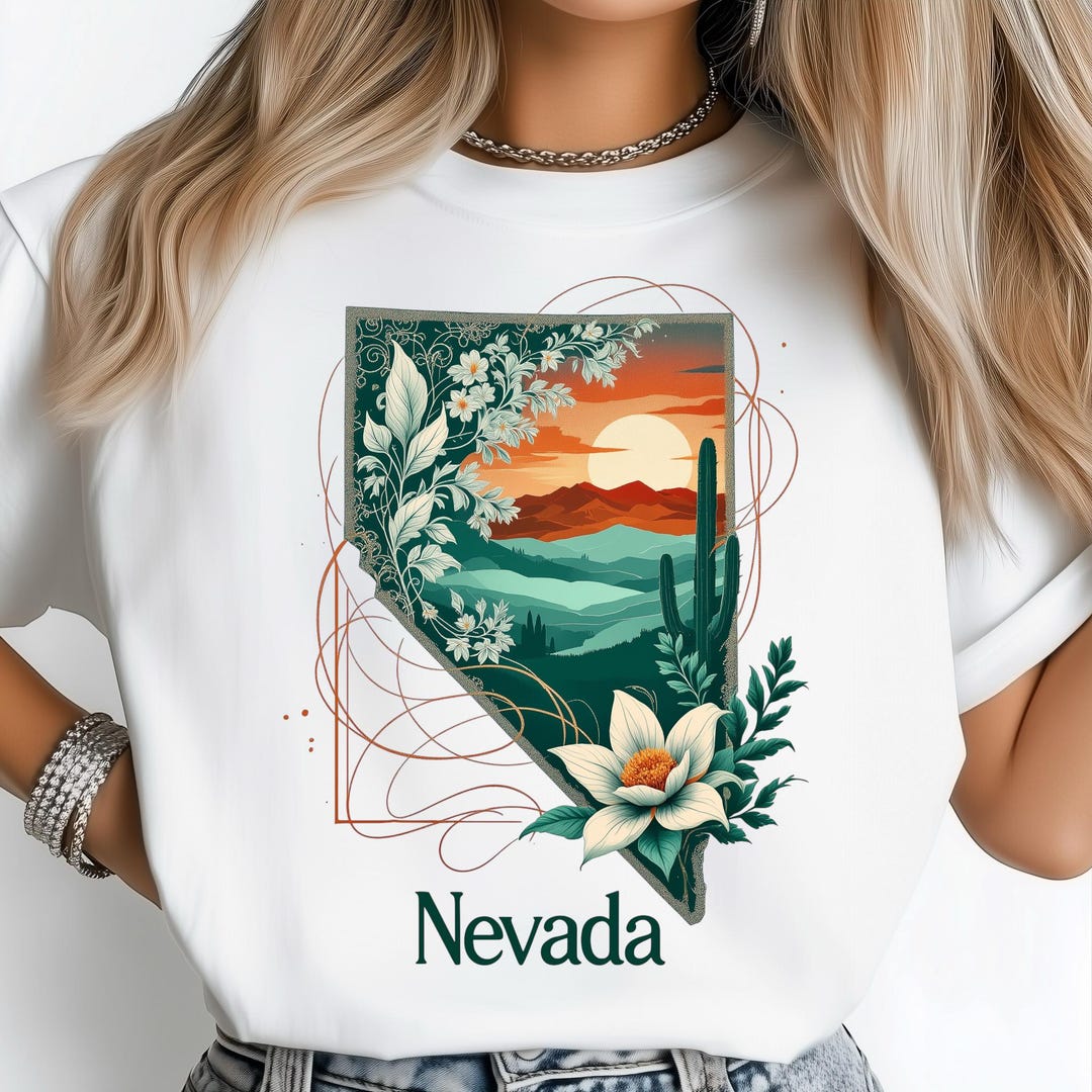 Nevada Sunset State PNG: Sublimation Design Dtf Tshirt Png Digital ...