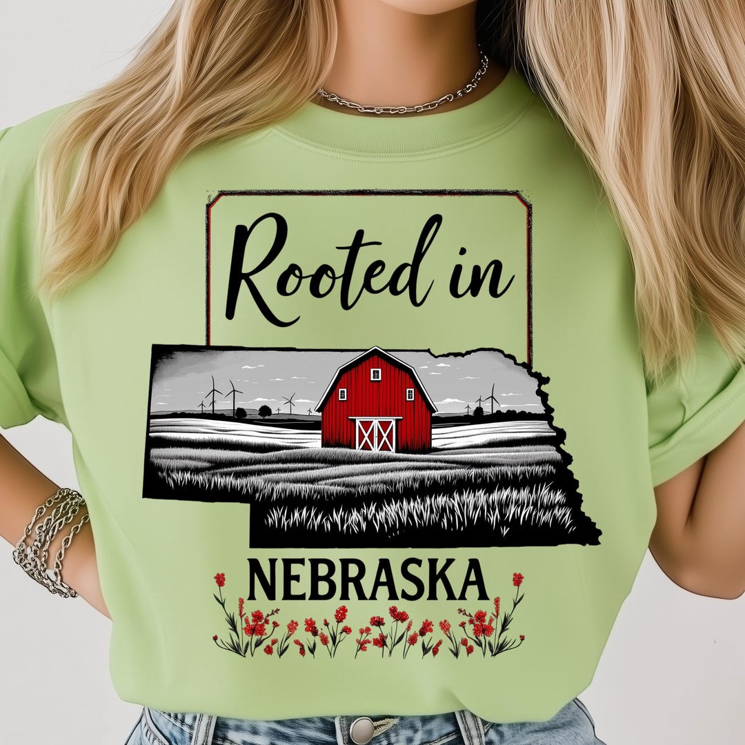 Nebraska Deep Roots Inspiring Countryside Strength Message State PNG ...