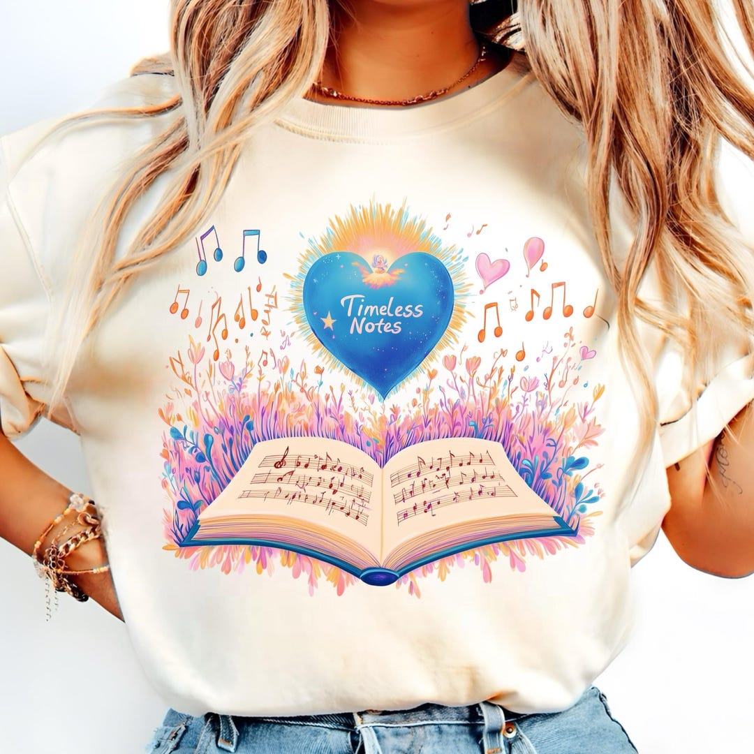 Timeless Notes PNG, Musical Shirts, Artistic Gift, PNG Designs ...