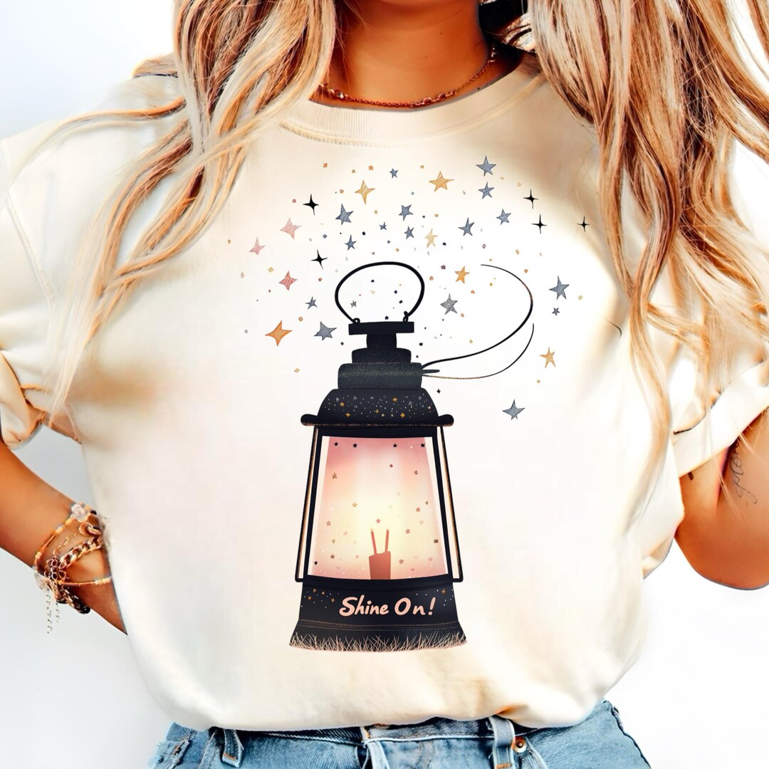 Shine on PNG, Starry Lantern Shirts, Celestial PNG Designs, Lantern ...