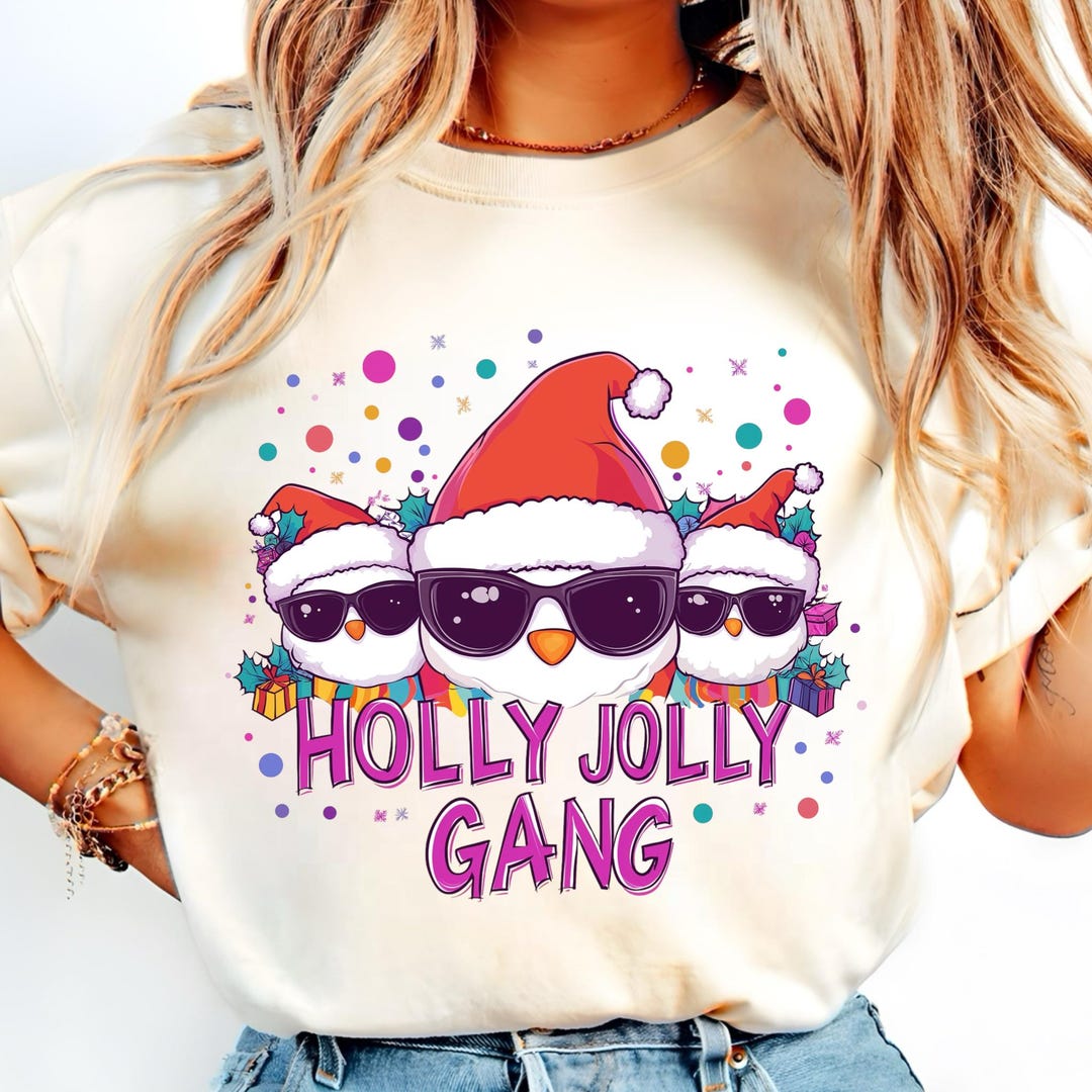 Holly Jolly Gang Fun PNG / Festive Shirts / Holiday Gift / Digital ...
