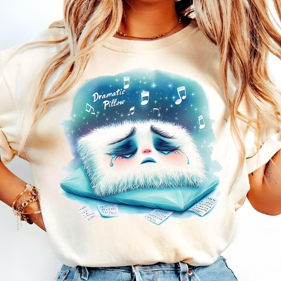 Dramatic Pillow PNG, Emotional Crying Shirts, Unique Gift, Artistic PNG ...