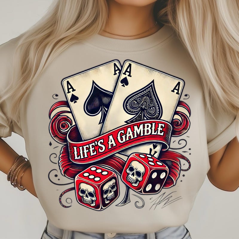 Lifes a Gamble Card Svg - Etsy