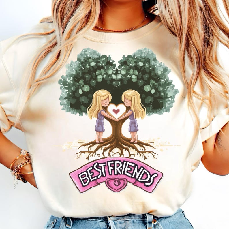 Best Friends Tree PNG, Matching Shirts, Heartfelt Gift, PNG Designs ...