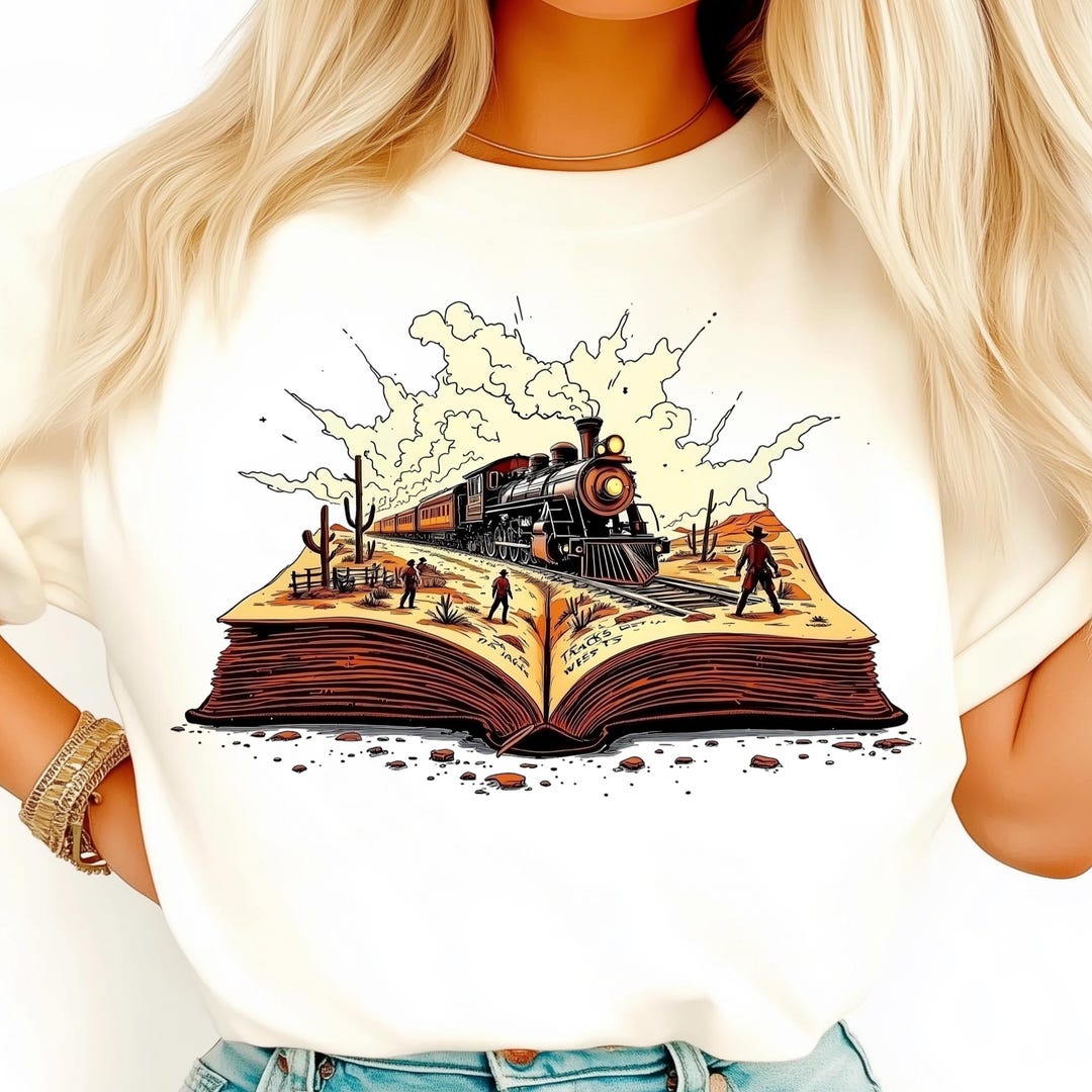 Western Png, Wild West Png, Vintage Book Png, Western Scene Png, Cowboy ...