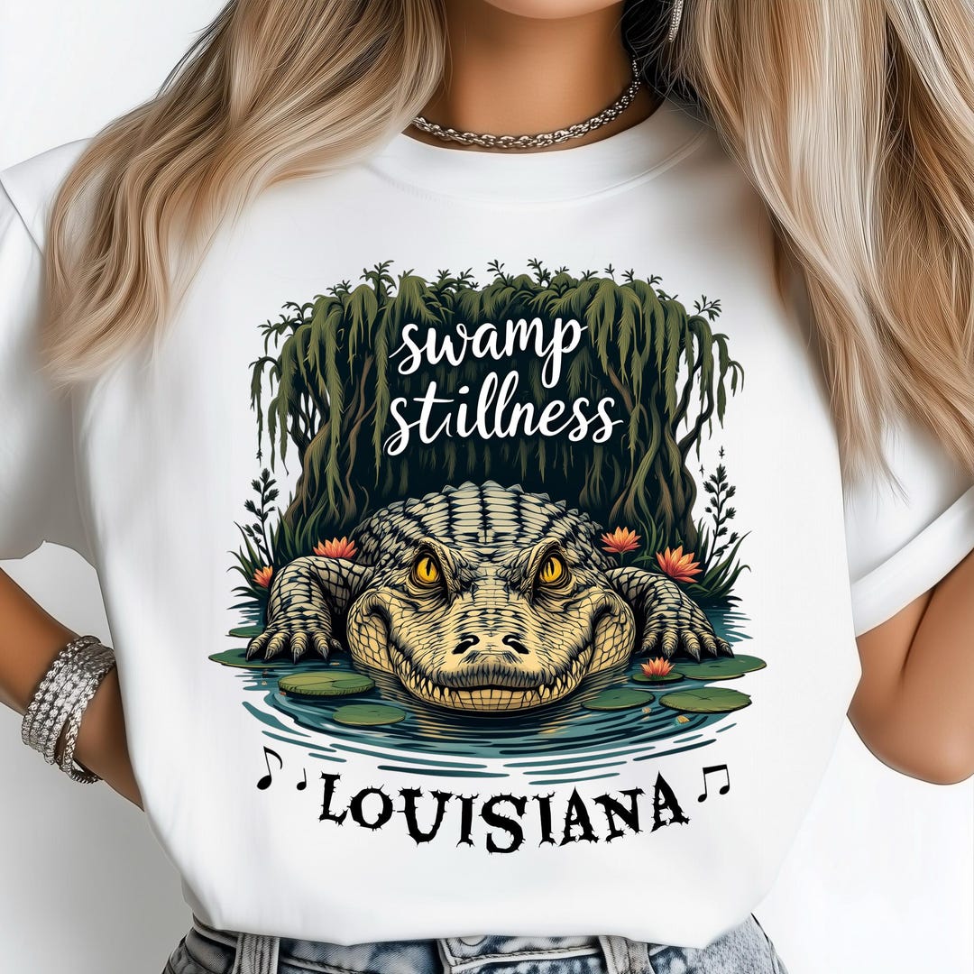 Louisiana Alligator State PNG: Sublimation Design Dtf Tshirt Png ...