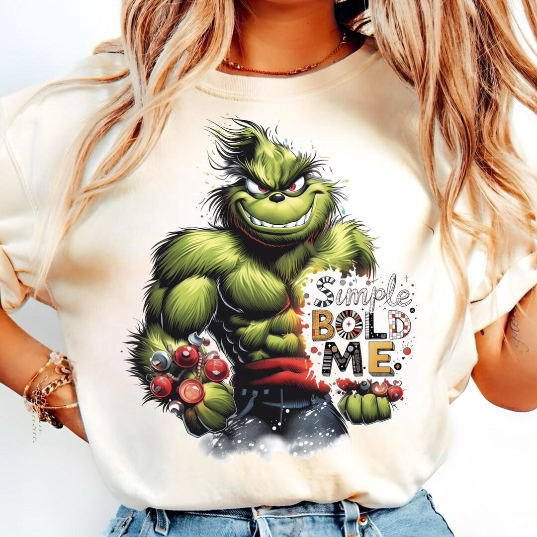 Muscle Grinch Png, Bold Grinch Png, Flexing Grinch Png, Vibrant Design ...