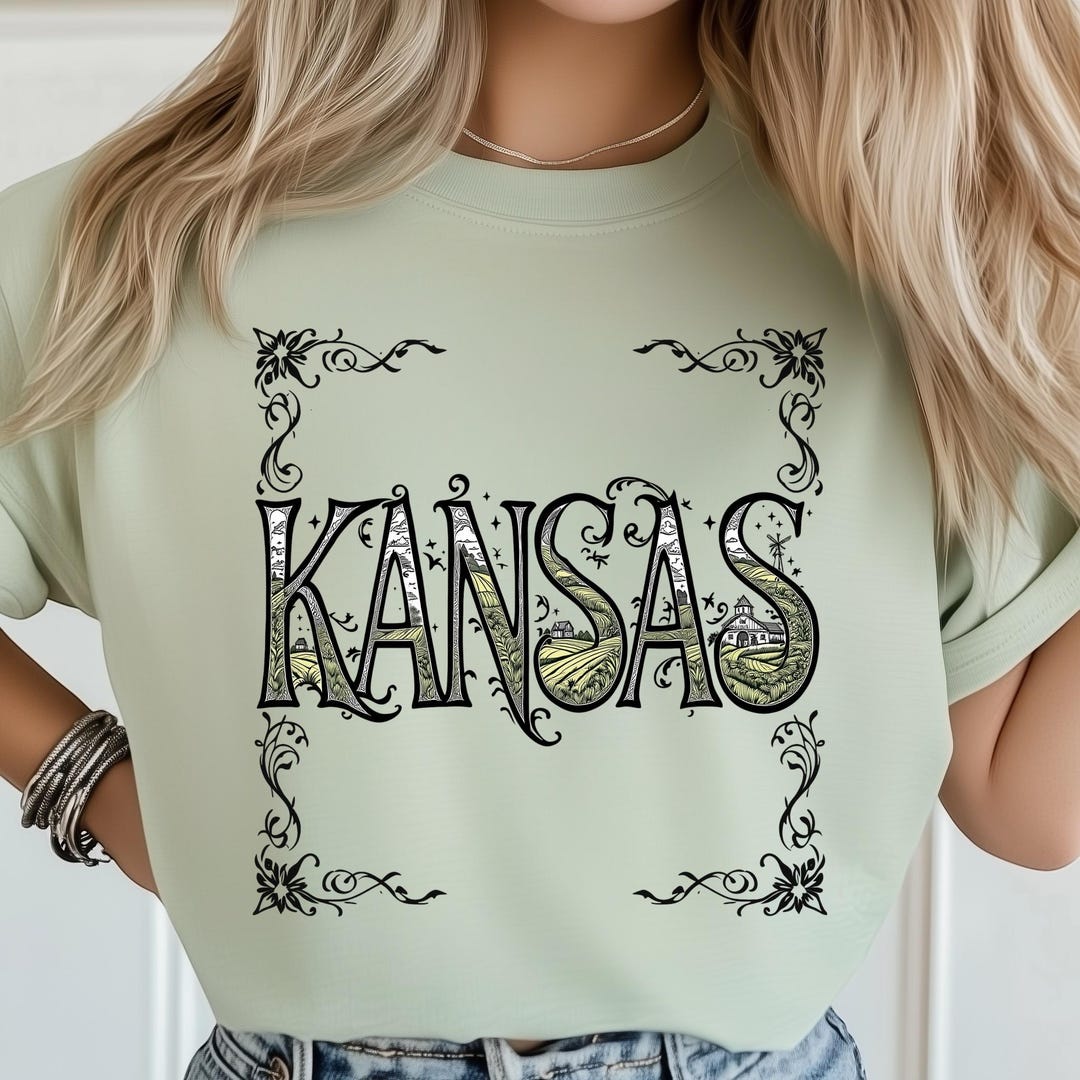 Kansas Farm Scene PNG: Travel Poster, Rural Png Illustration ...