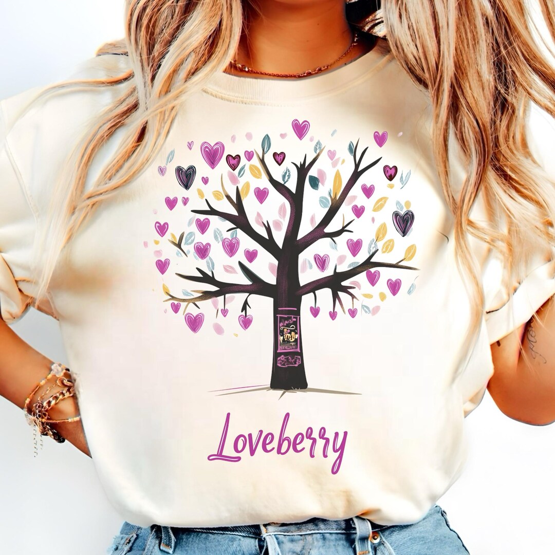 Loveberry Tree PNG, Heartful Shirts, Unique Gift, Heartful Loveberry ...