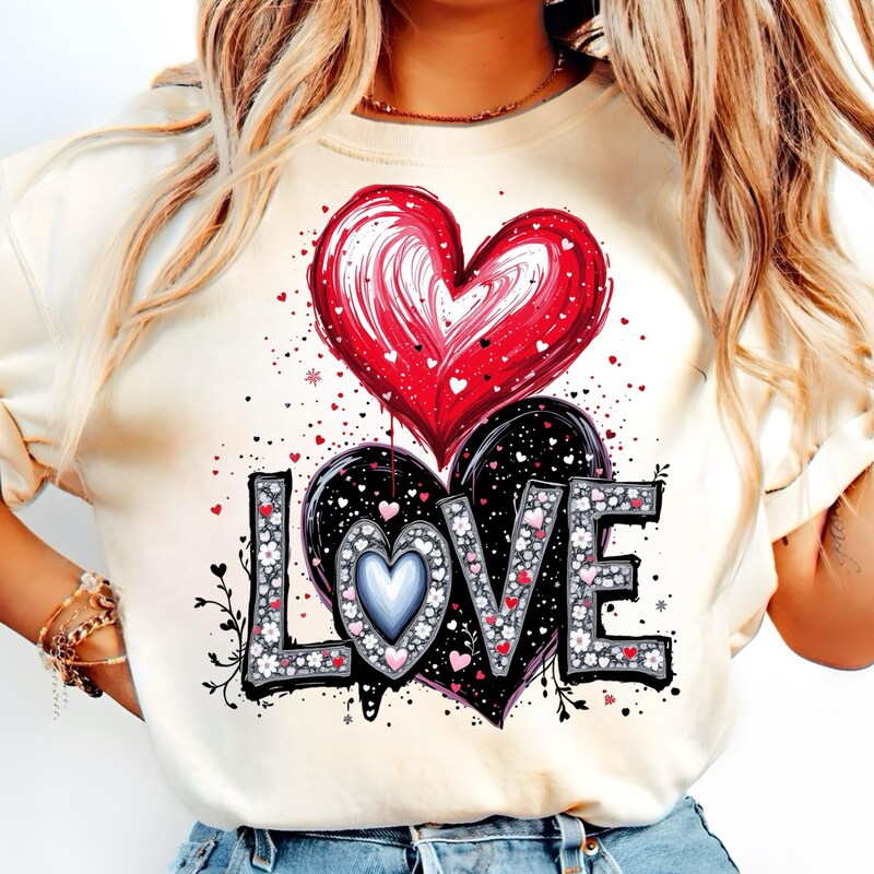 Red Heart Shirt - Etsy