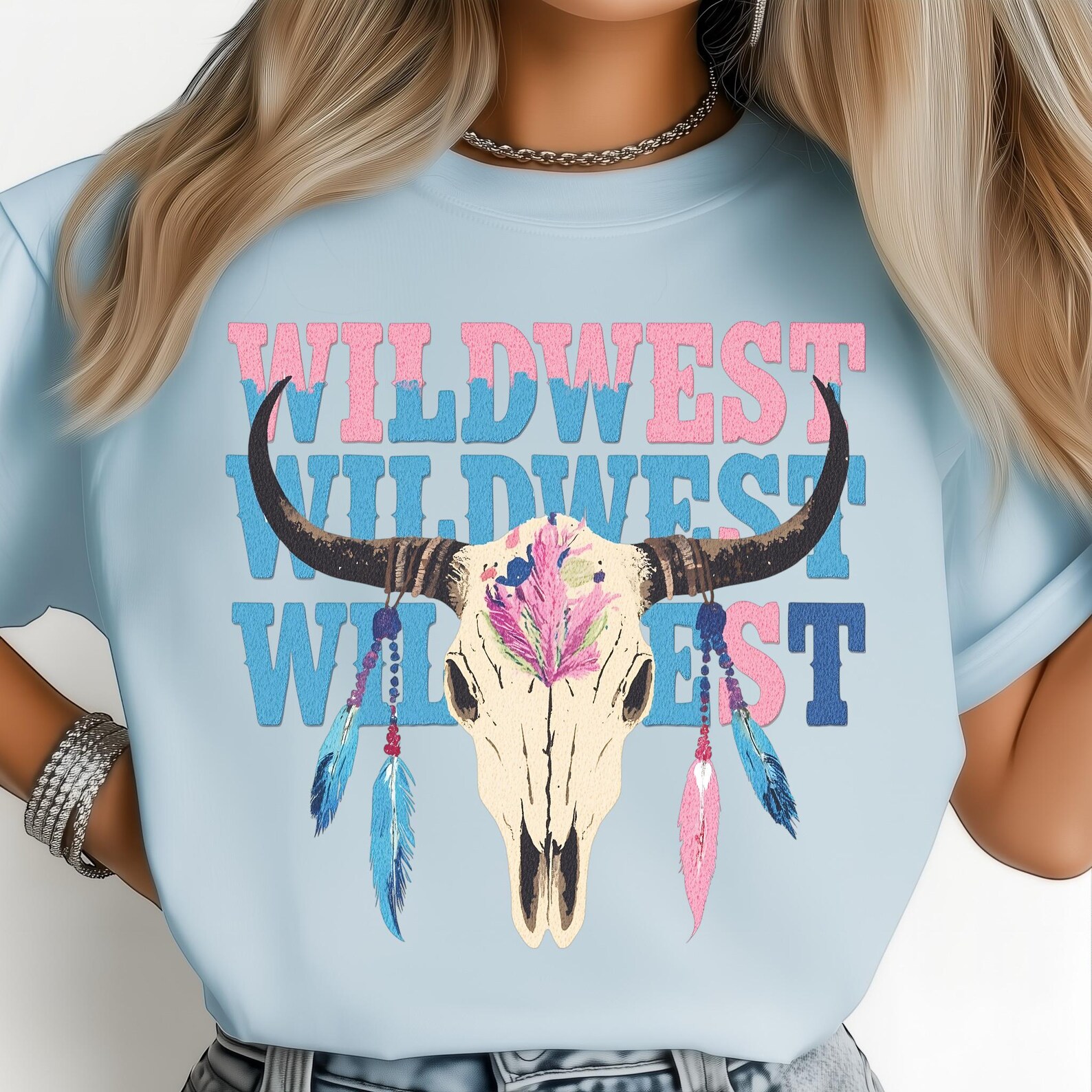 Western Skull PNG: Boho Cow, Feather Decor, Sublimation Designs - Etsy