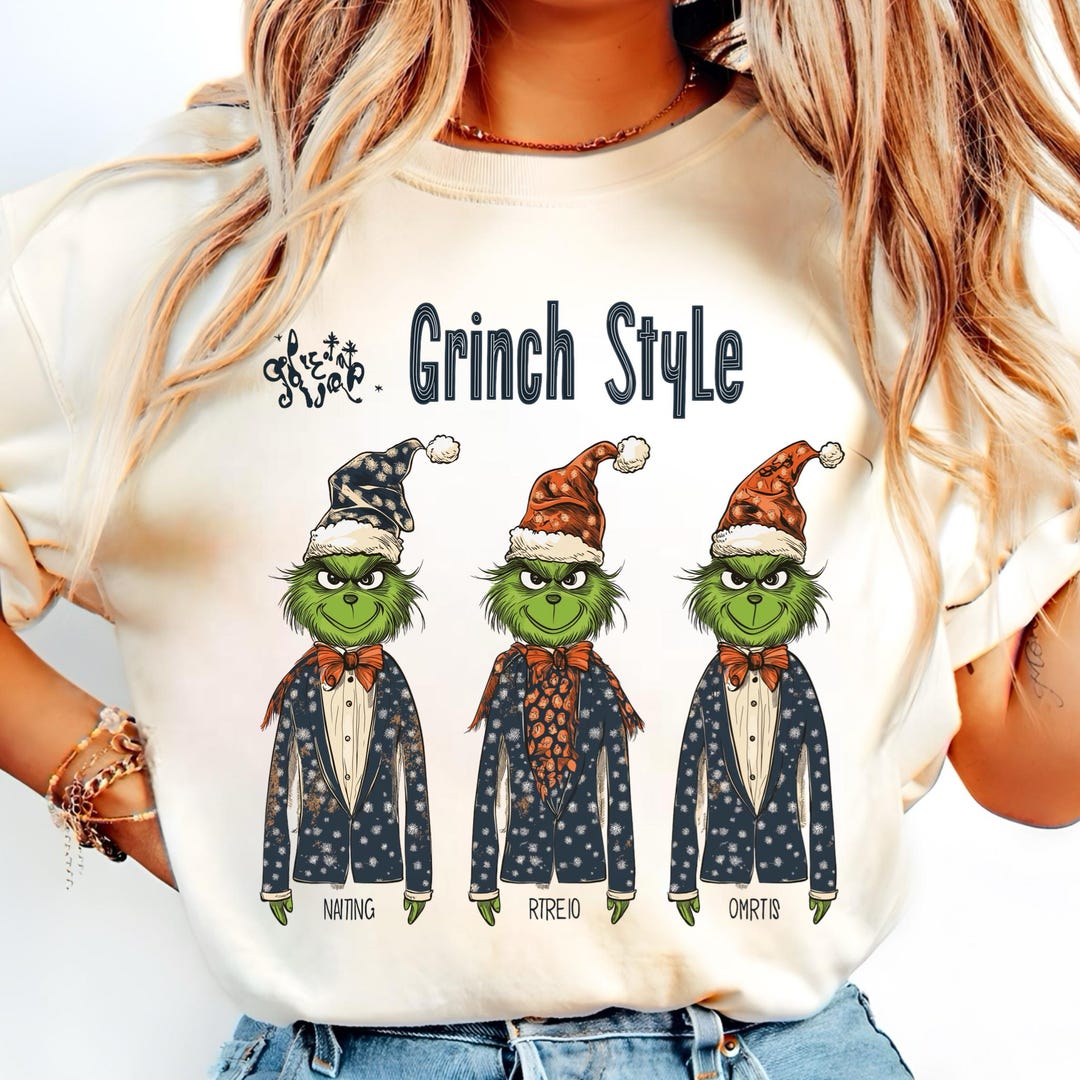 Grinch Style Png, Holiday Png, Grinch Png, Festive Christmas , Grinch ...