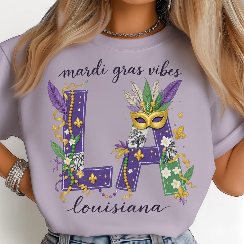 Louisiana Mardi Gras Vibes Magic PNG: Carnival Mask Png, Sublimation ...