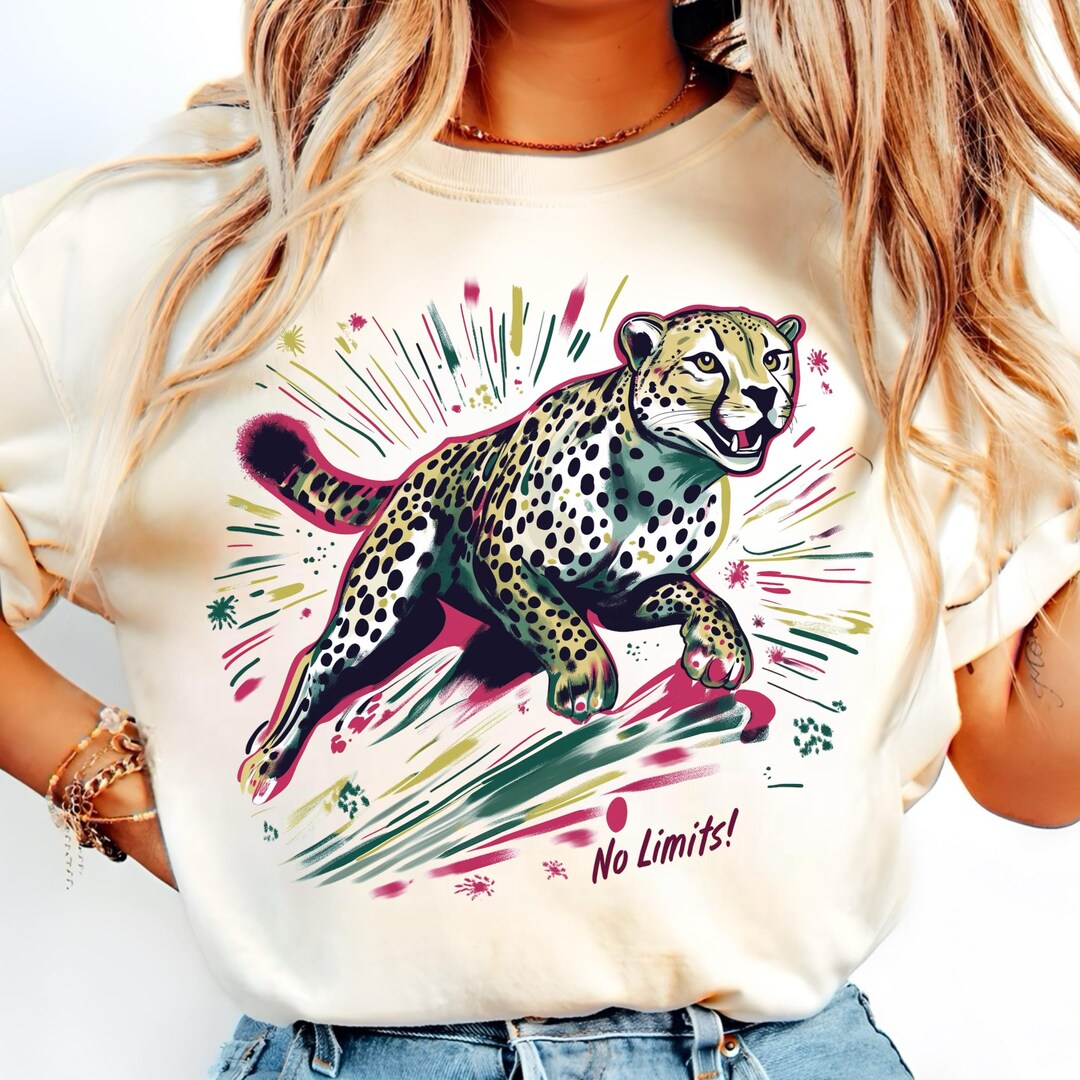 No Limits PNG, Cheetah Speed Shirts, Wild Animal Enthusiast Gift, PNG ...