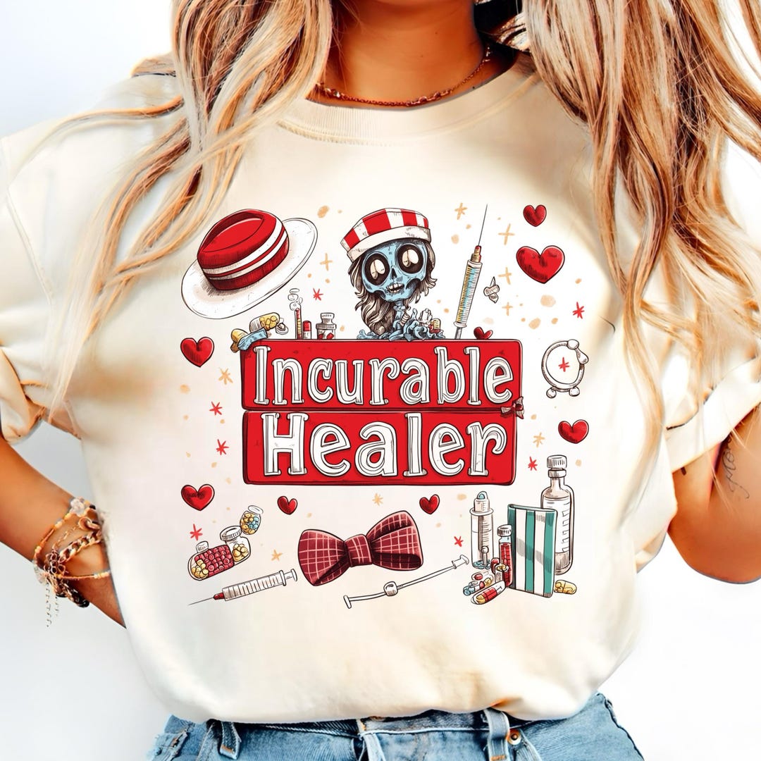 Incurable Healer PNG, Zombie Nurse PNG, Nurse Shirts, Halloween Gift ...