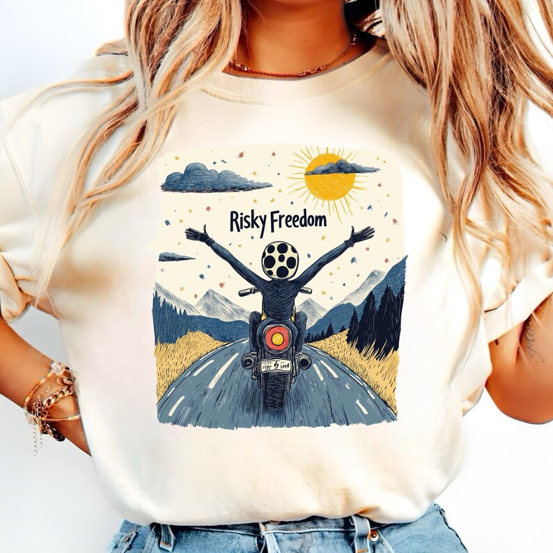 Risky Freedom PNG, Adventurous Ride Shirts, Bold Freedom Gift, Freedom ...