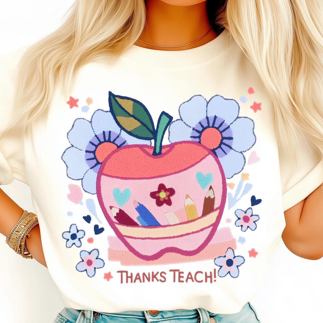 Teacher Appreciation Apple PNG, Cute Pencil Clipart for Teachers ...