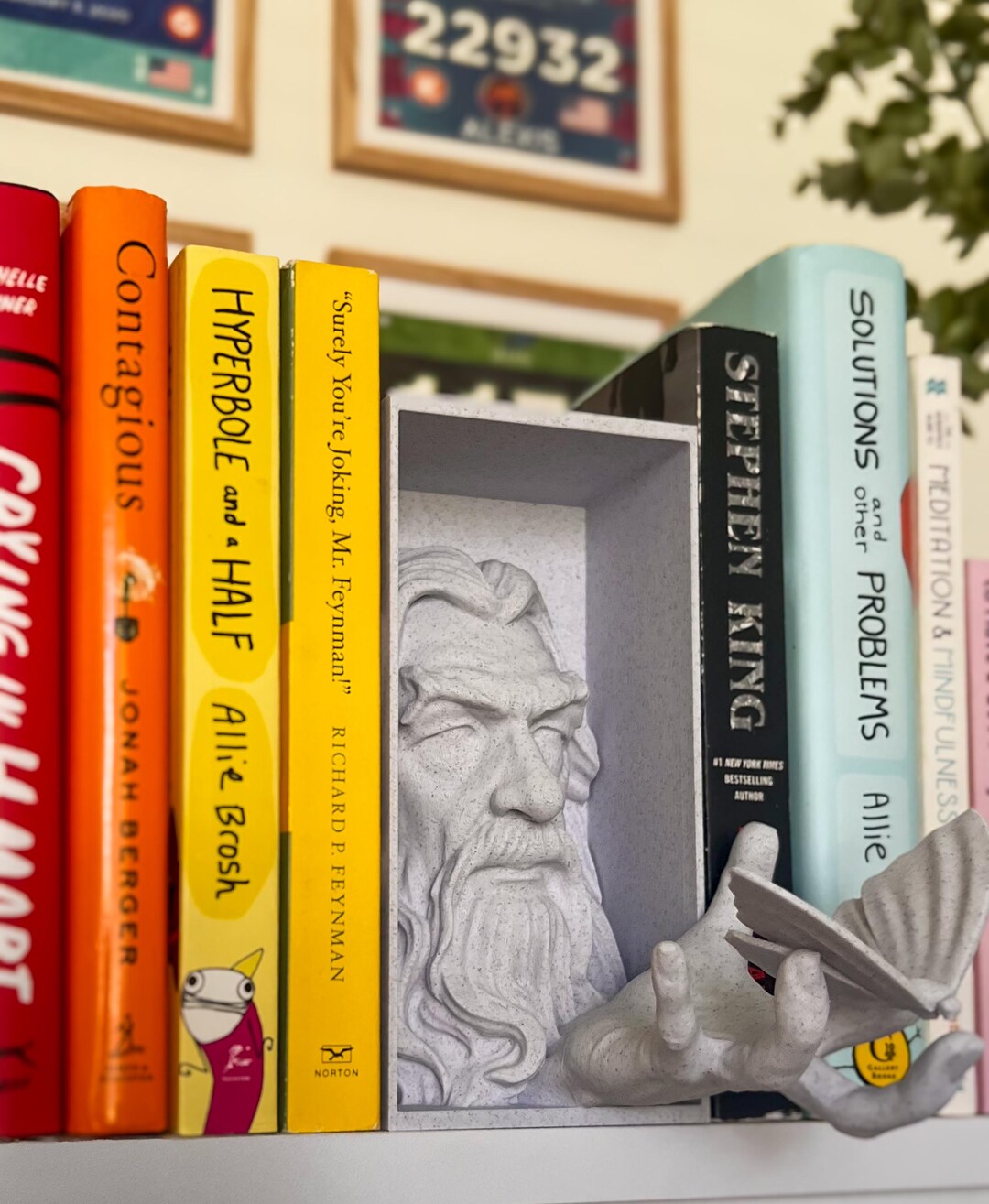 Magical Wizard Novel Book Nook Bookend - Sorcerer Booknook - Etsy