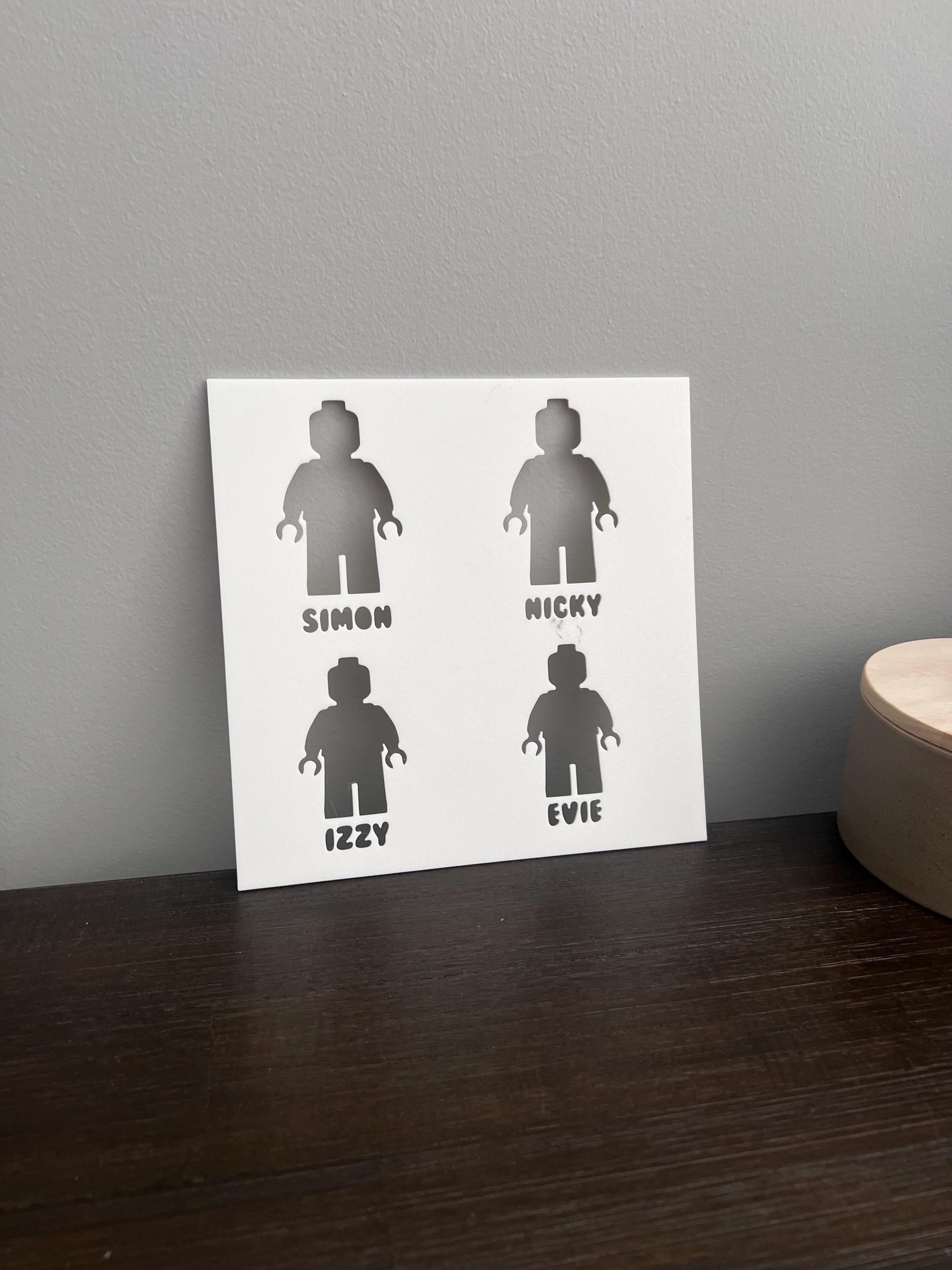 Custom Family Brick Shadow Box Insert - Etsy