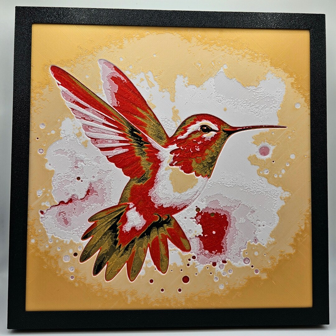 STL File: Hummingbird Hueforge 3D Print Artwork Digital File - Etsy