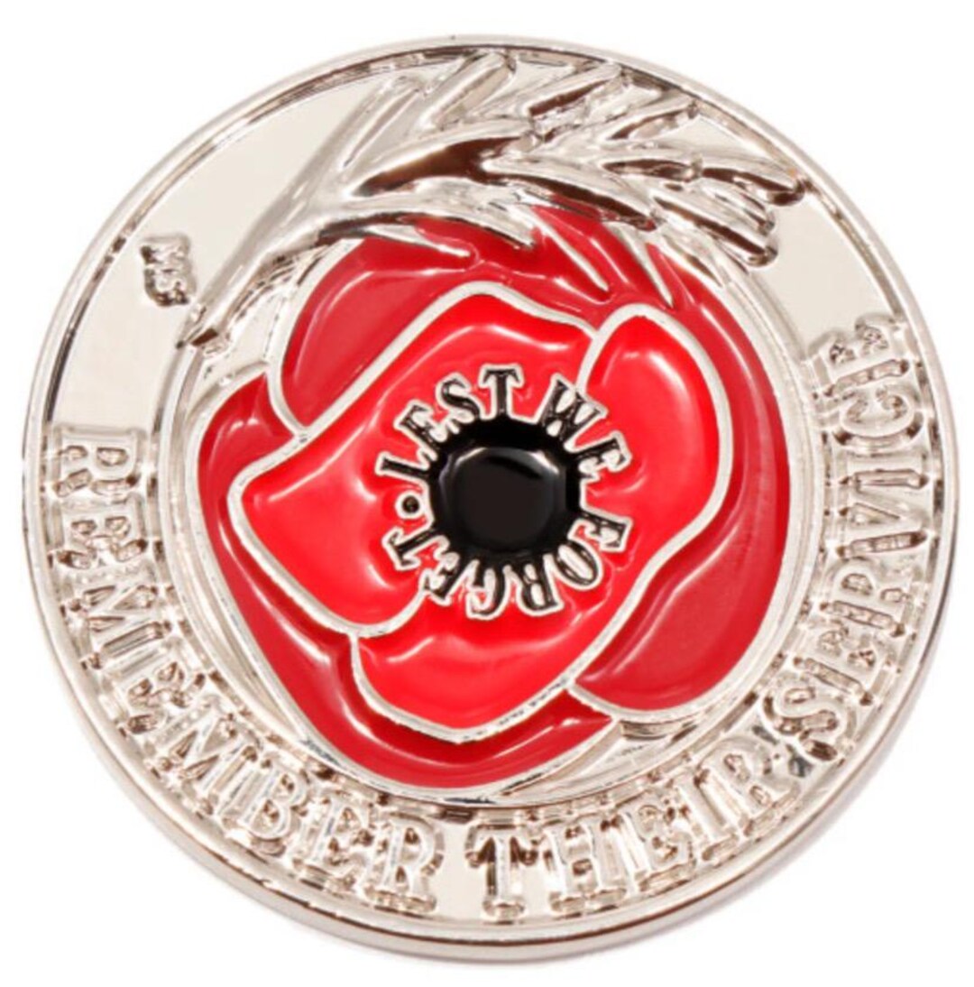 Australia Red Poppy “honour Their Sacrifice” Silver Plated Remembrance ...
