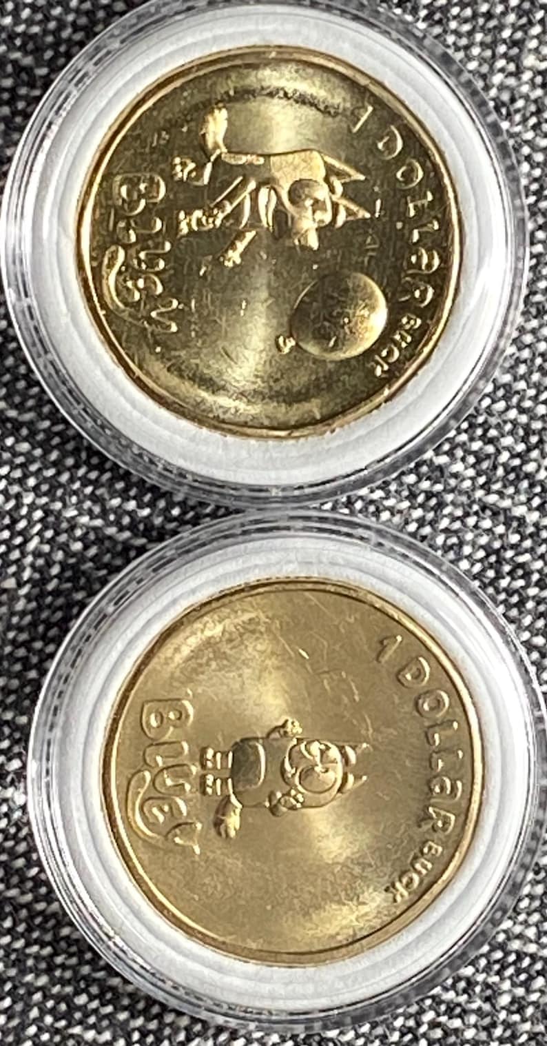 2x2024 Bluey Dollarbuck: 1x Bluey and 1x Bingo Collectible Coins UNC in ...