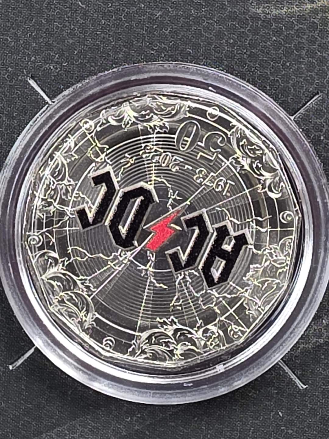 Australia 2023 ACDC 50th Ann 50c Coloured AC/DC Coin - Etsy