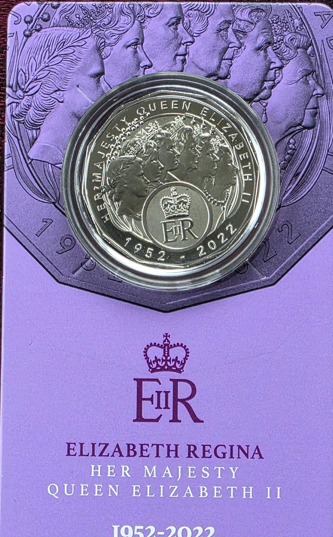 2023 50c Elizabeth Regina -queen Elizabeth II Uncirculated Coin on Card ...