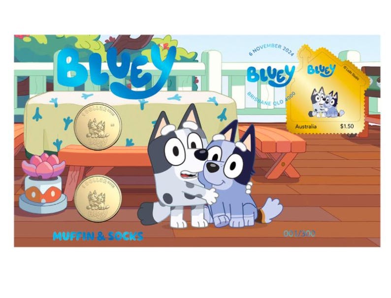 Bluey 2024 Limited Edition 2-coin and Minisheet Collection-muffin and ...