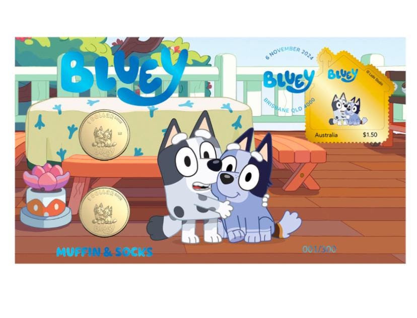 Bluey 2024 Limited Edition 2-coin and Minisheet Collection-muffin and ...