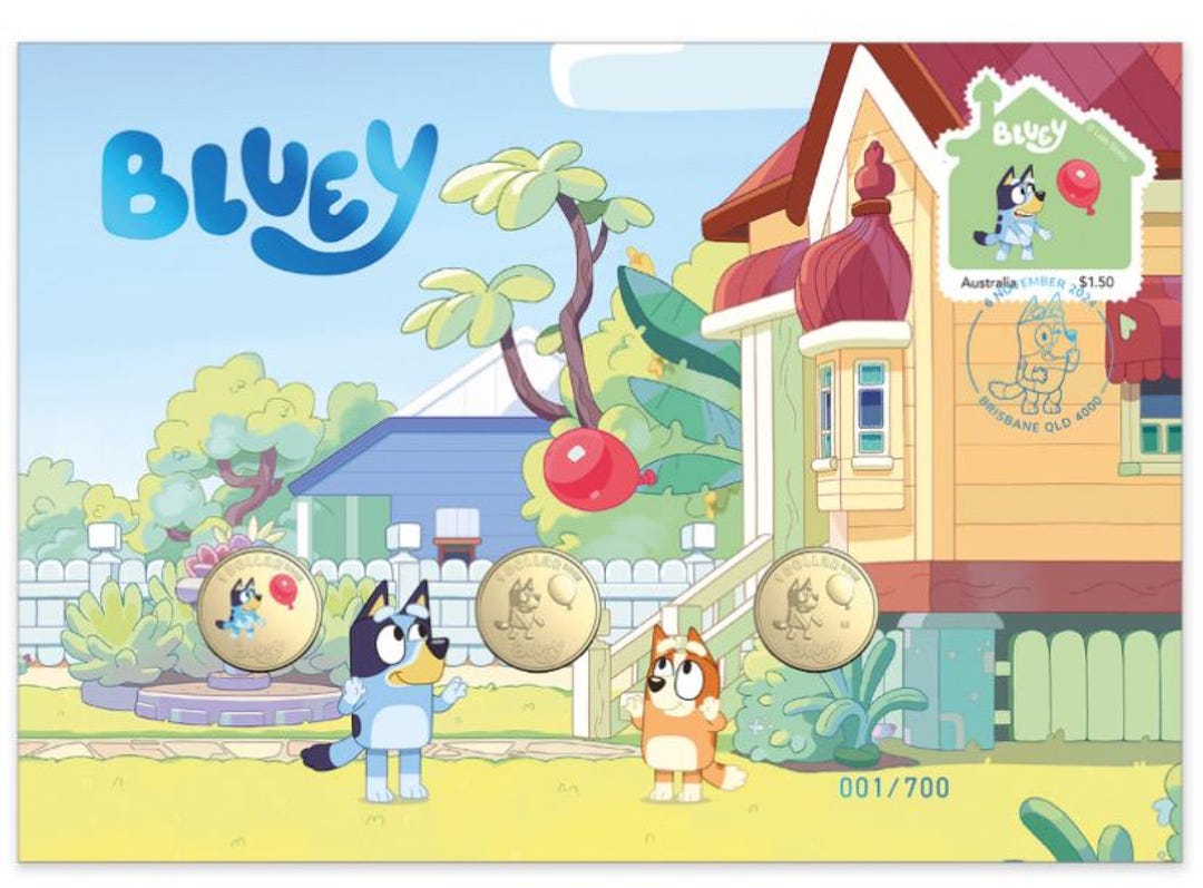 Bluey 2024 Limited Edition 3-coin Postal Numismatic Cover (PNC) With ...