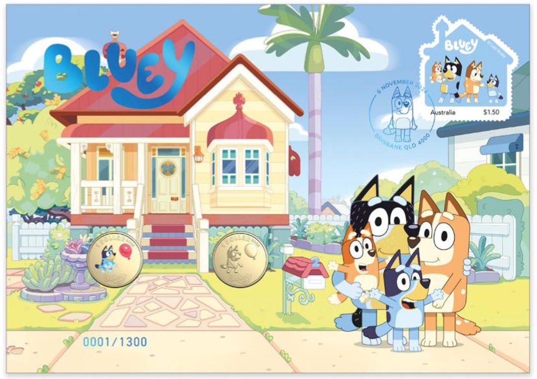 Bluey 2024 Limited Edition 2-coin Postal Numismatic Cover PNC With ...