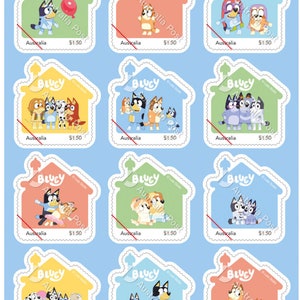 2024 Bluey Complete 12 Stamp Set Brand New Unopened - Etsy