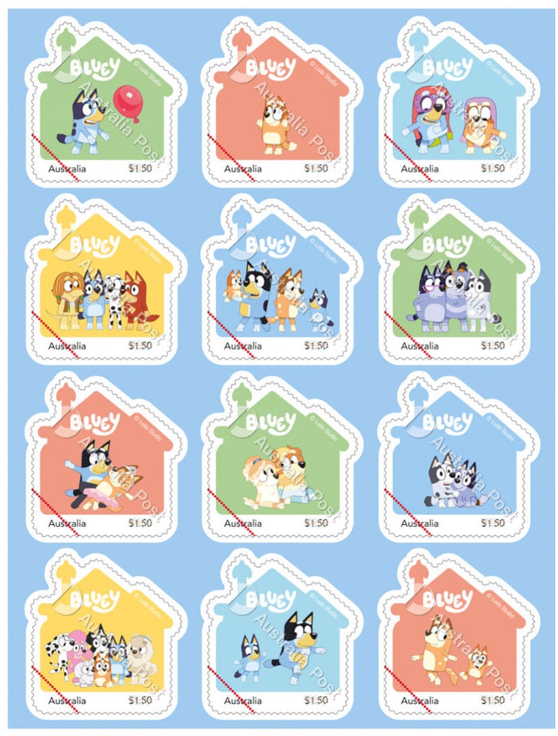 2024 Bluey Complete 12 Stamp Set Brand New Unopened - Etsy