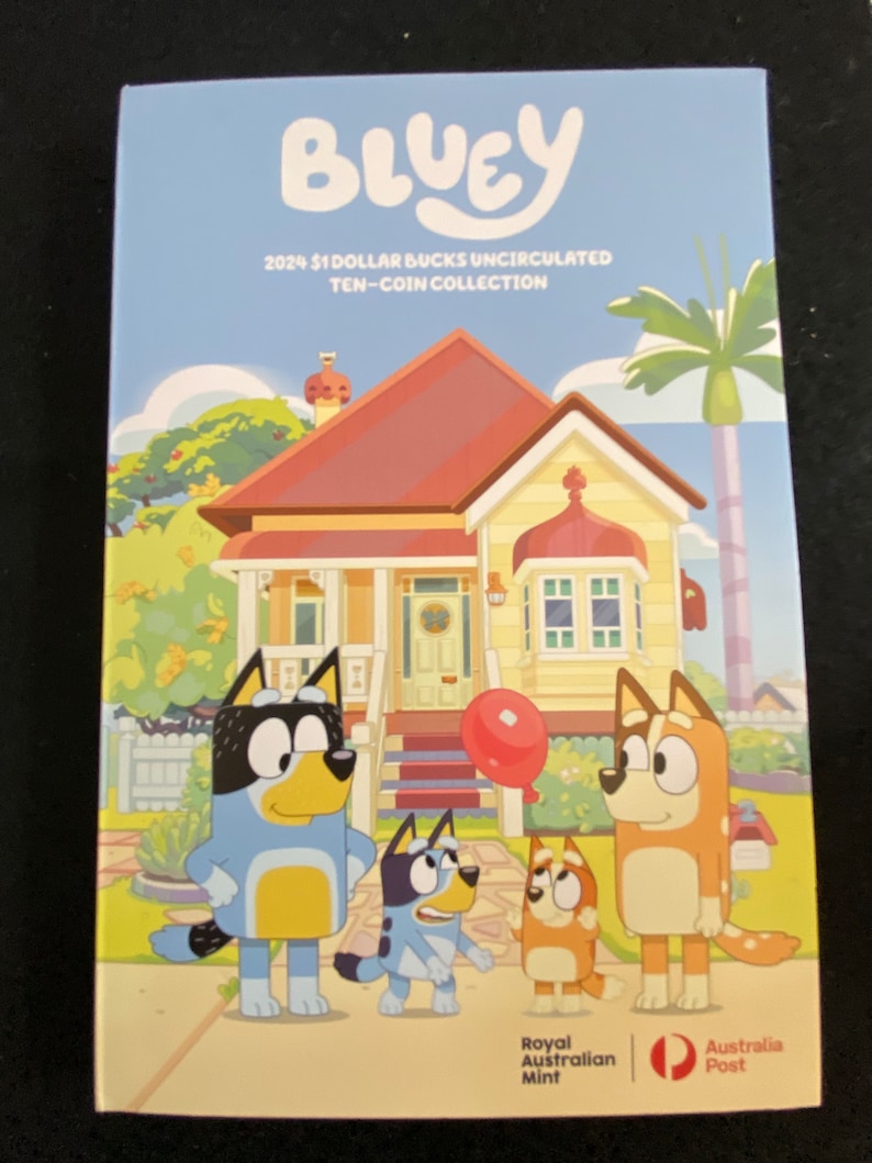Bluey 1 Dollar Full Coin Set of 10 With Folder - Etsy
