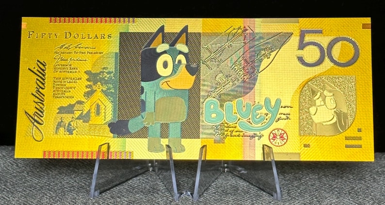 Bluey Dollar 50 Novelty Gold Foil Collectable Bill - Etsy Australia