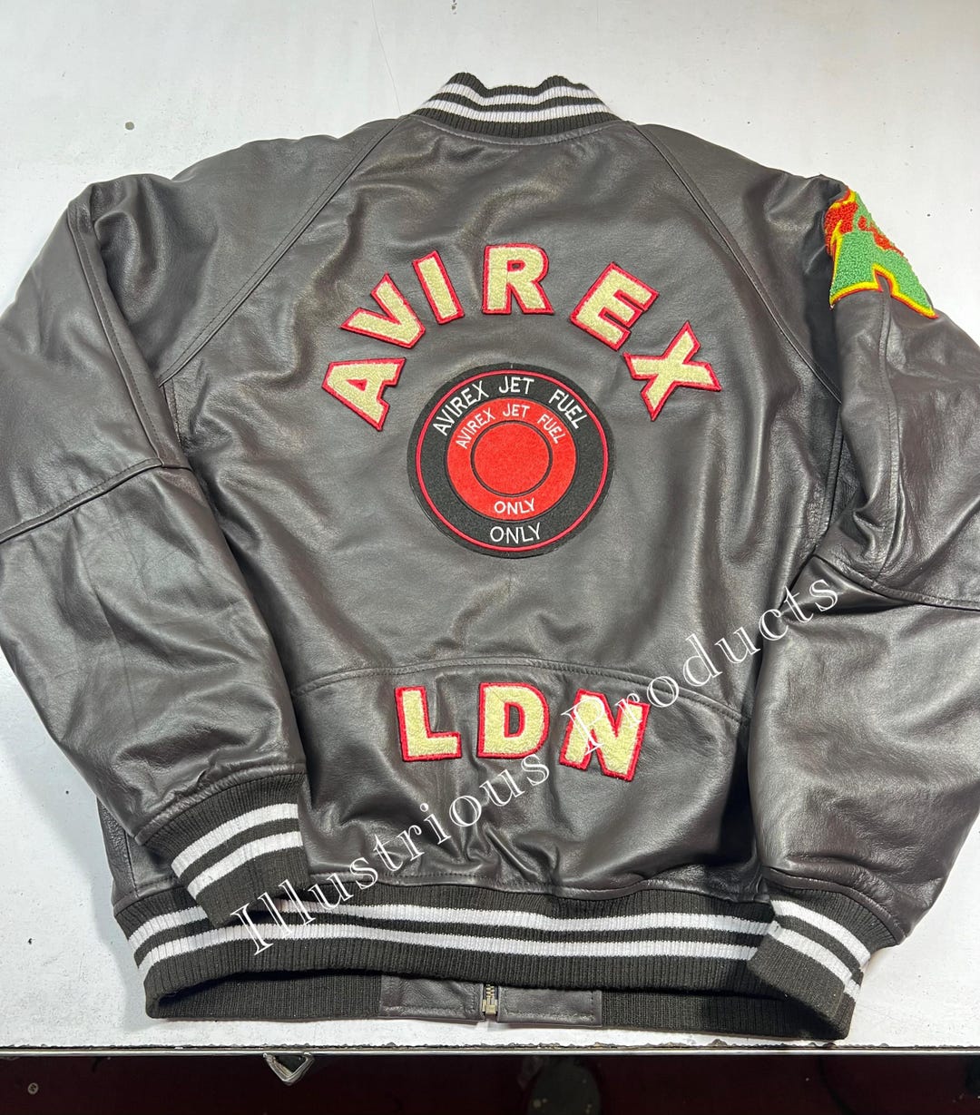 Handmade Men Avirex Real Cowhide Leather Jacket Black Color LDN Edition ...